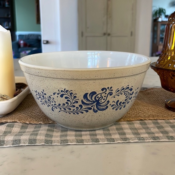 Pyrex | Kitchen | Vintage Pyrex Homestead Blue And Tan Speckled | Poshmark